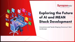 Premium MEAN Stack Development Solutions for Modern Businesses | PPT