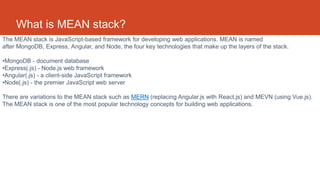 MEAN Stack Tutorial by jeetendra mandal | PPT