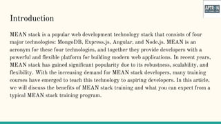 MEAN STACK Course in Delhi | PPTX