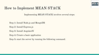 MEAN STACK Course in Delhi | PPTX