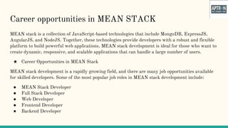 MEAN STACK Course in Delhi | PPTX
