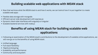 Building Scalable Web Applications with MEAN Stack Services | PPT