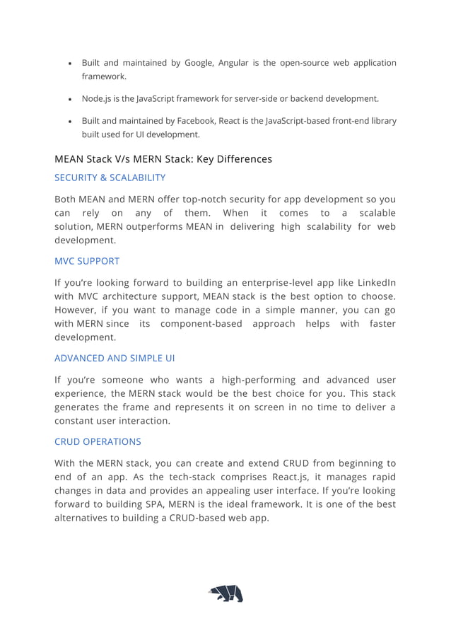 MEAN stack vs. MERN stack: Which is better? Here is a complete guide. | PDF