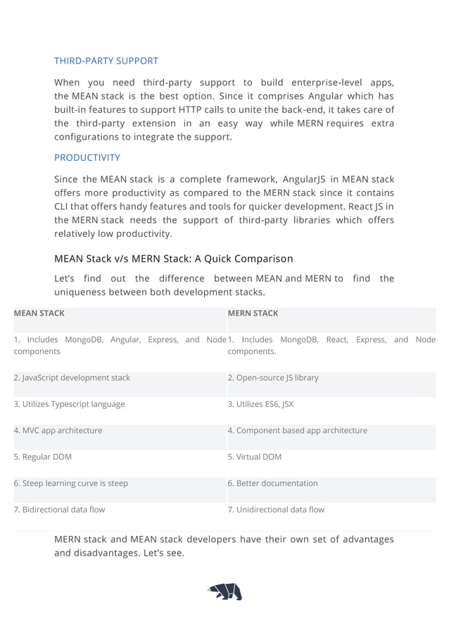 MEAN stack vs. MERN stack: Which is better? Here is a complete guide. | PDF