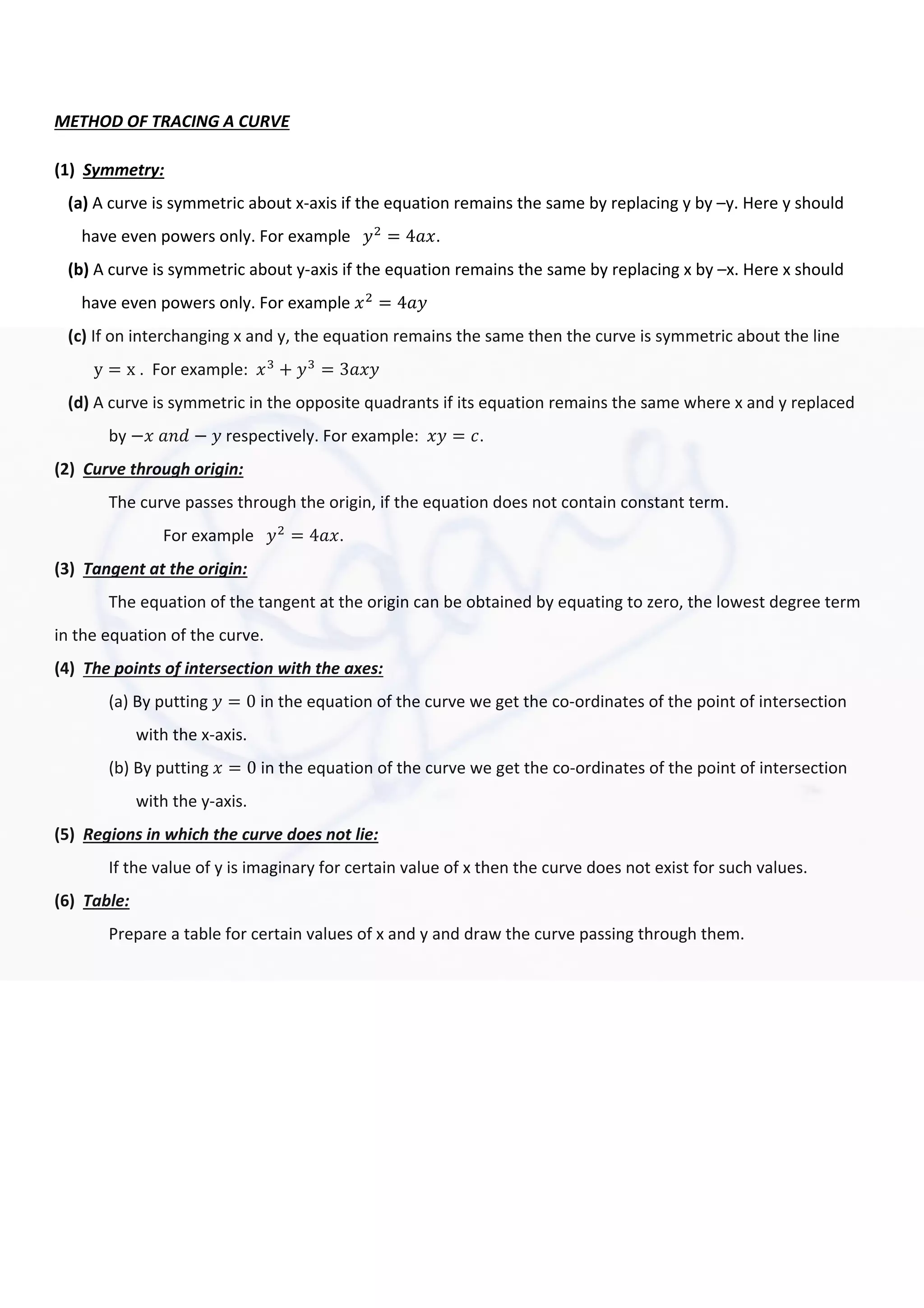 Mean value, maxima minima,curve tracing | PDF