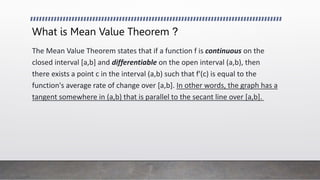 Understanding Mean Value Theorem and Rolle’s Theorem: Key Concepts, Applications, and Practical ...