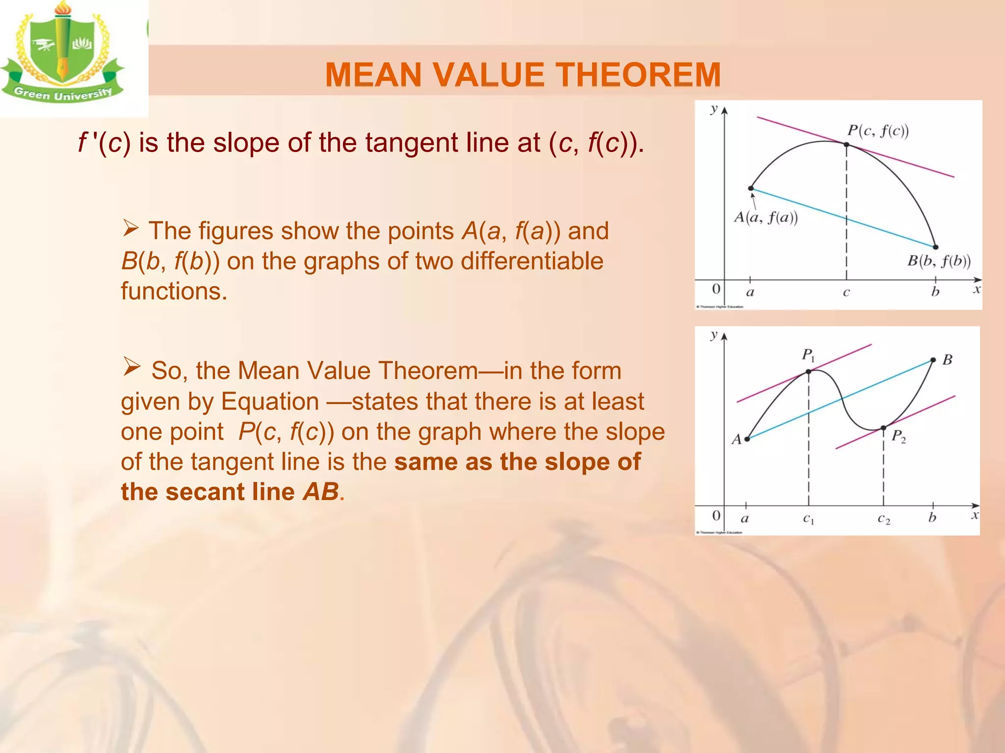 Mean value theorem | PPT