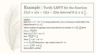 Mean value theorem | PDF