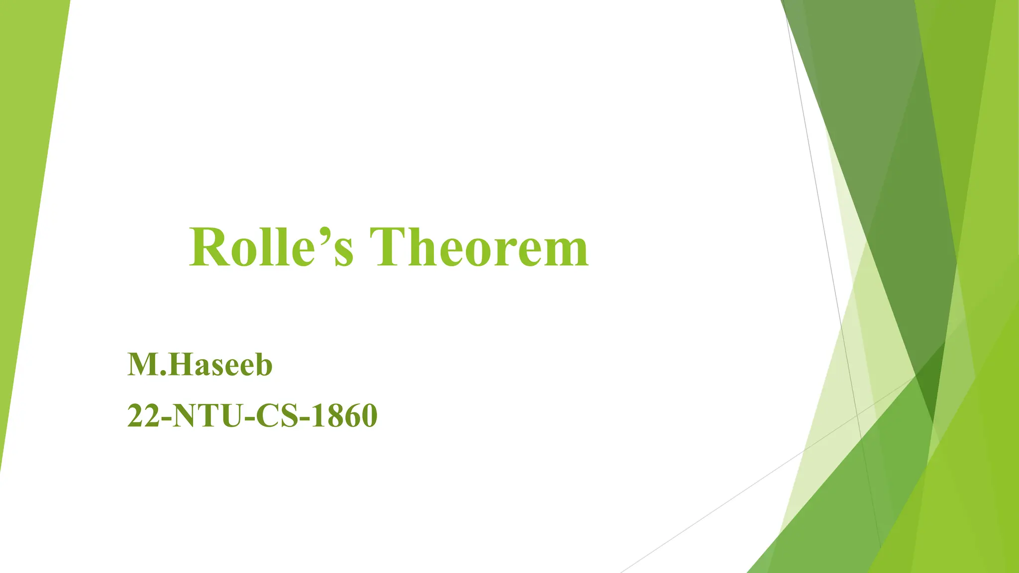 Mean Value Theorem Explained With Examplespptx Physics Science