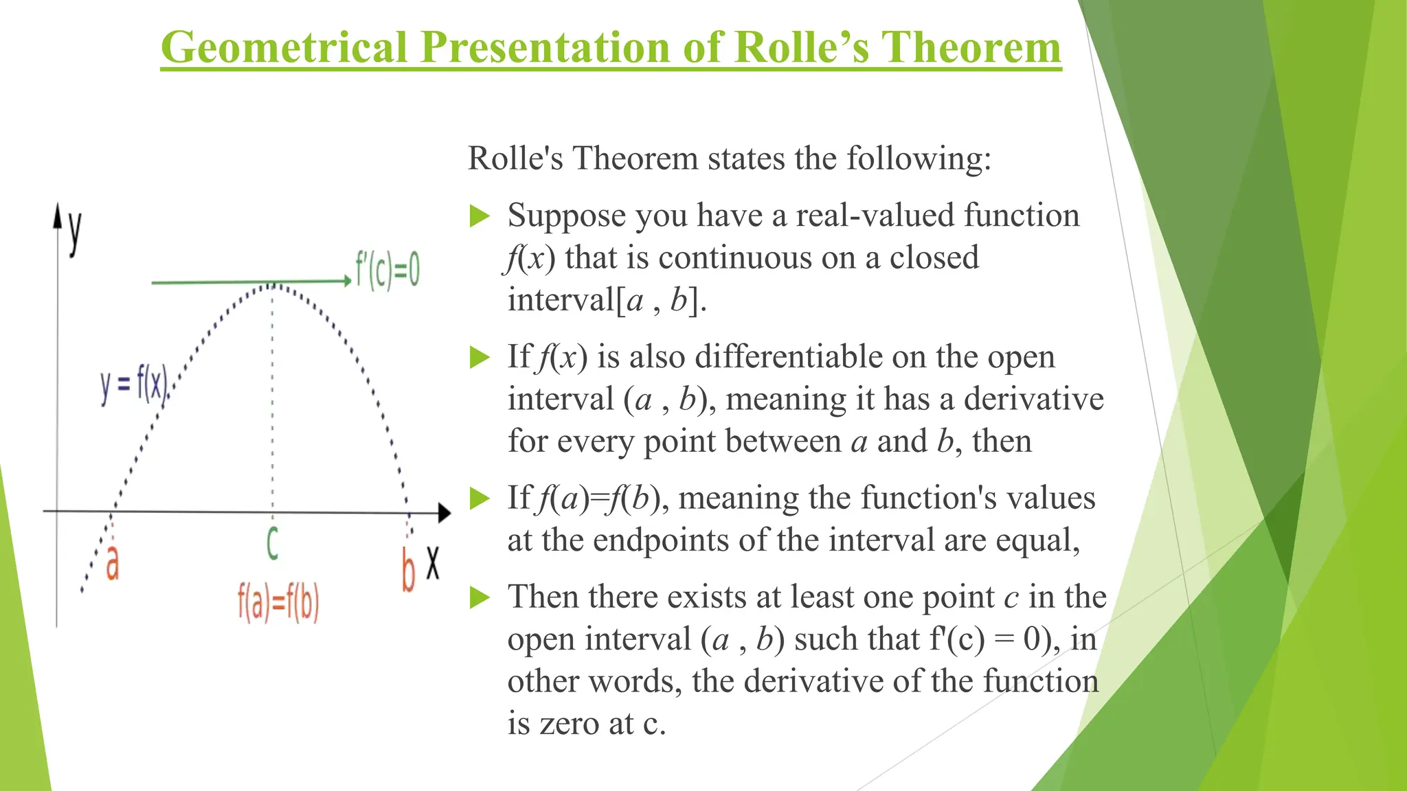 Mean Value Theorem Explained With Examples Pptx