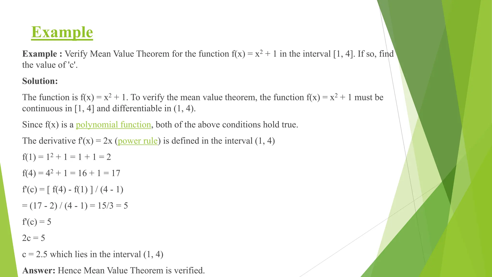 Mean Value Theorem Explained With Examples Pptx