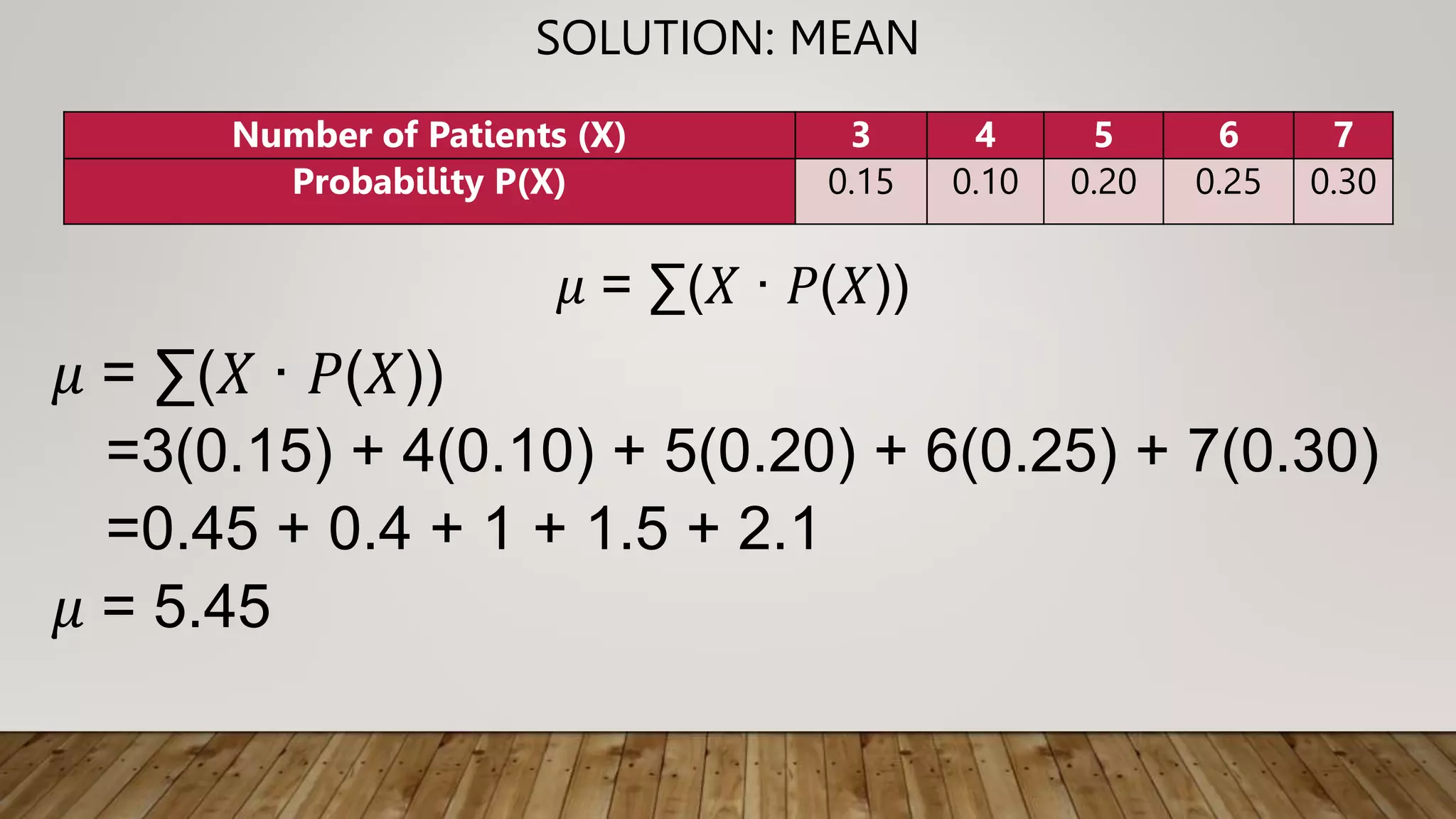 Mean, Variance and standard deviation.pptx | Surgery | Medical Health