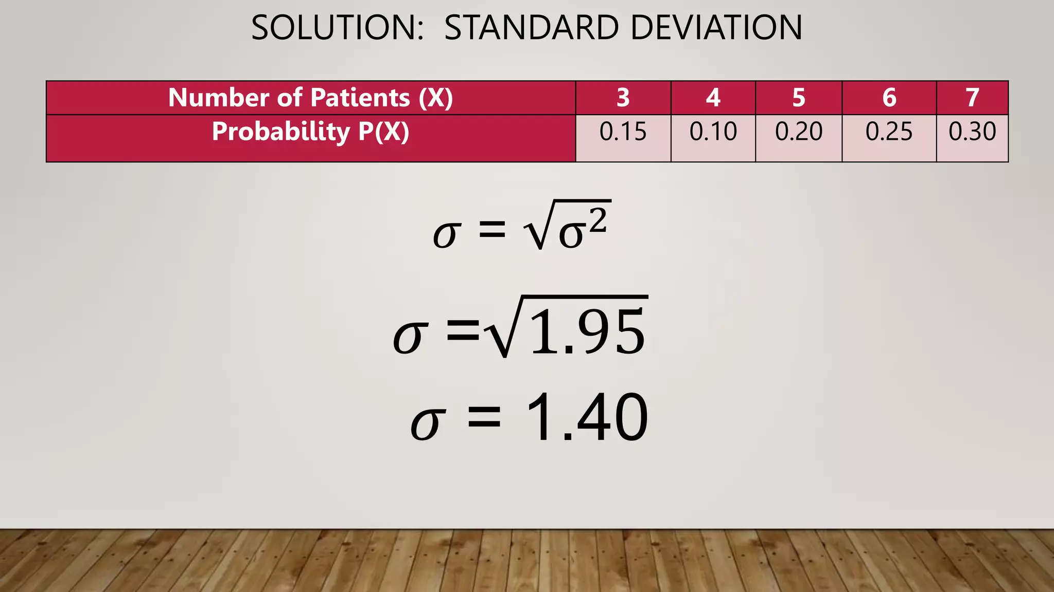 Mean, Variance and standard deviation.pptx | Surgery | Medical Health