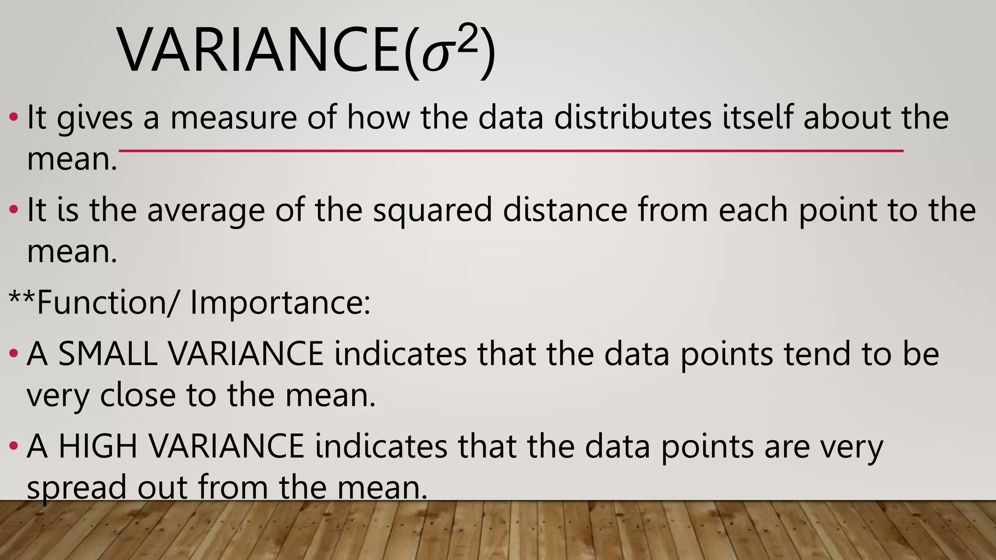 Mean, Variance and standard deviation.pptx | Surgery | Medical Health