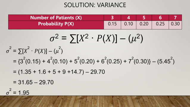 Mean, Variance and standard deviation.pptx | Surgery | Medical Health