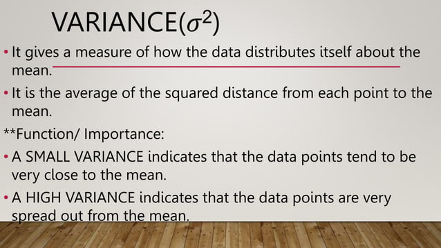 Mean, Variance and standard deviation.pptx | Surgery | Medical Health