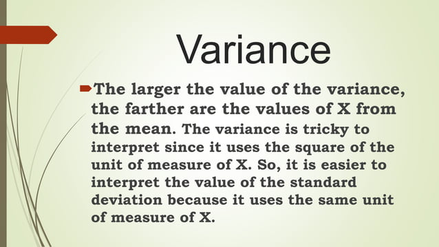 Mean Variance And Standard Deviation Of A Discrete Random Variable Pptx Physics Science