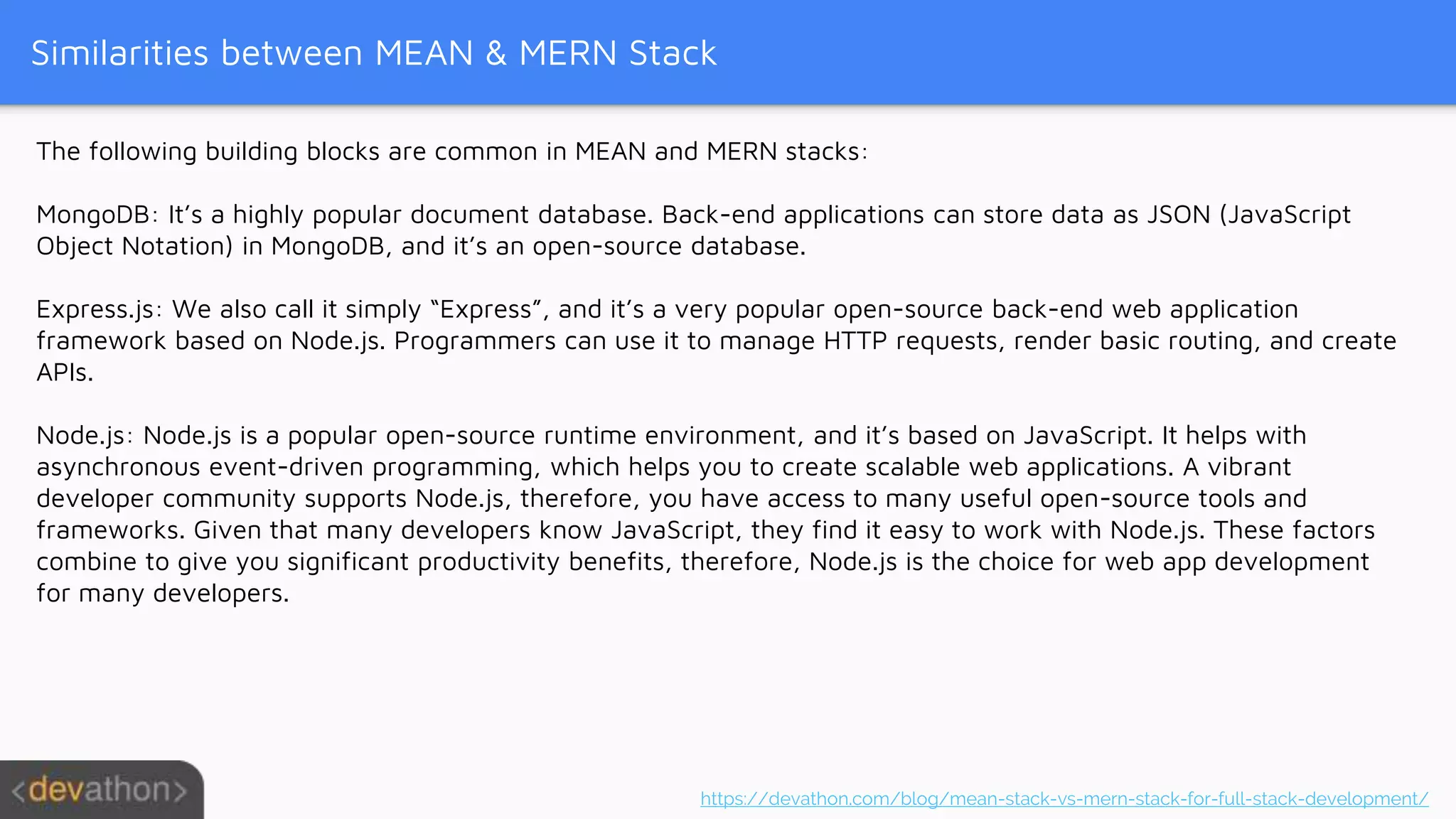 MEAN vs MERN Stack for Full Stack Development | PPTX