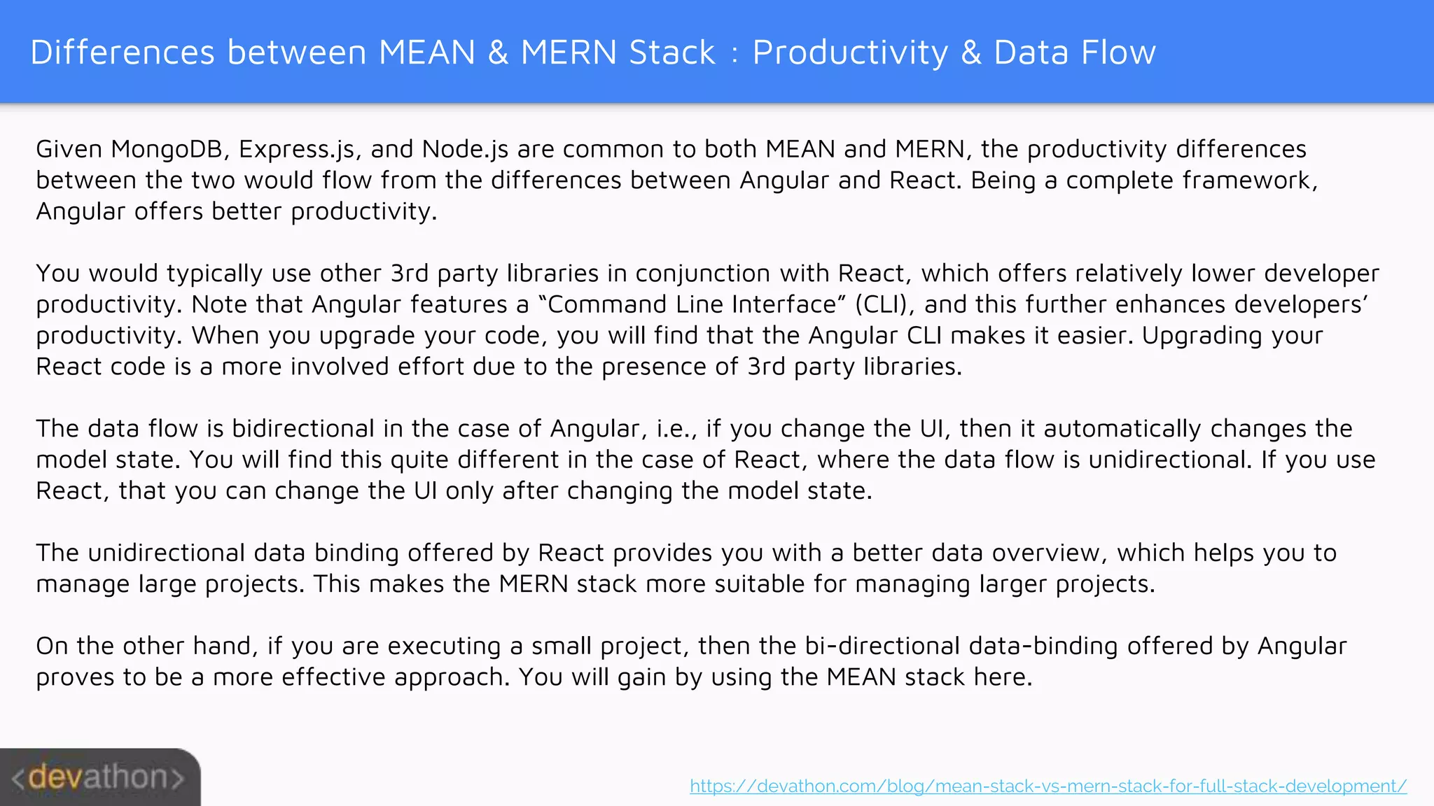 MEAN vs MERN Stack for Full Stack Development | PPT