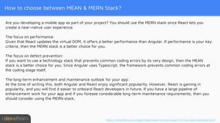 MEAN vs MERN Stack for Full Stack Development | PPTX
