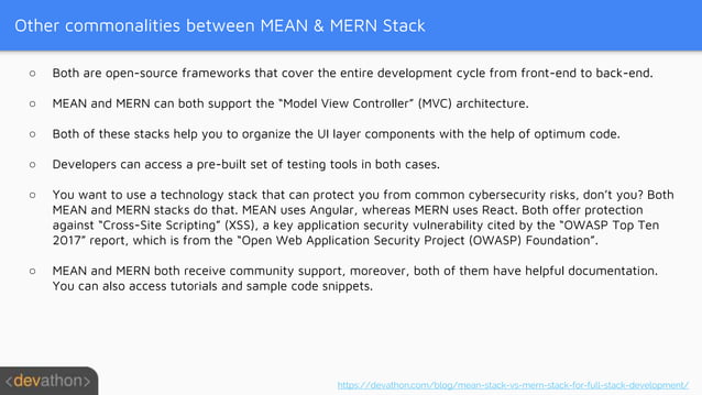 MEAN vs MERN Stack for Full Stack Development | PPT