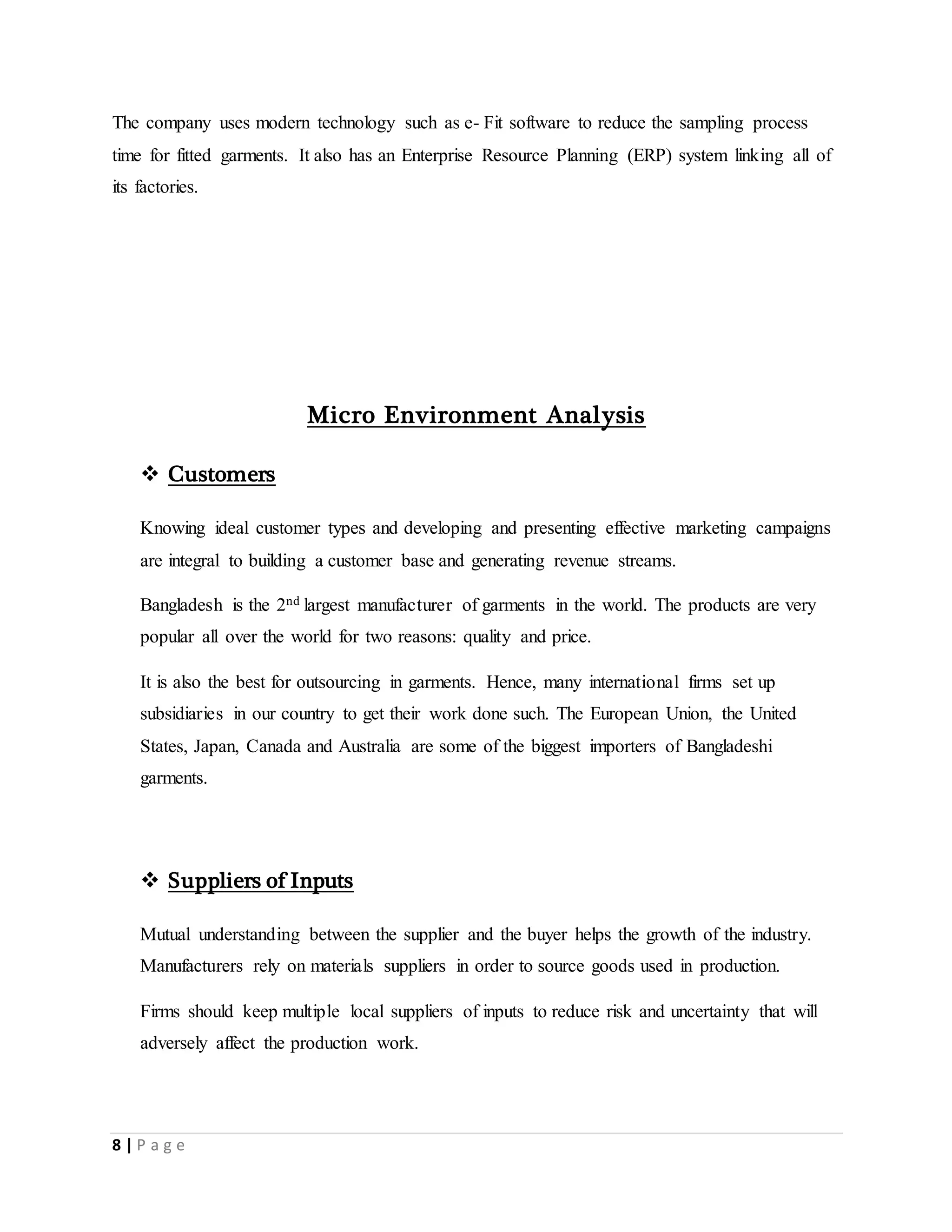 Report on External and Internal Environment Analysis | PDF