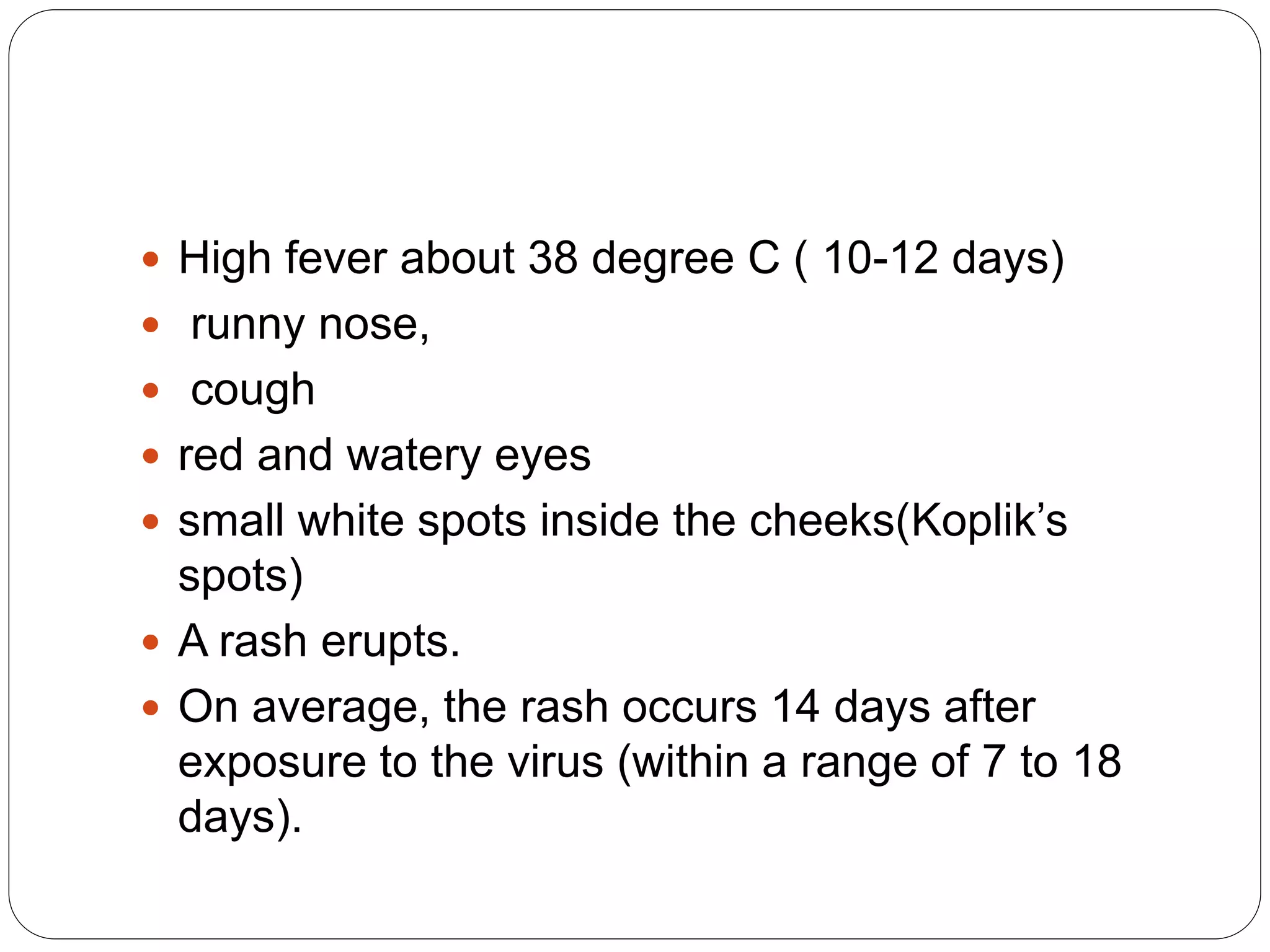 Measles Signs and Symptons | PPTX