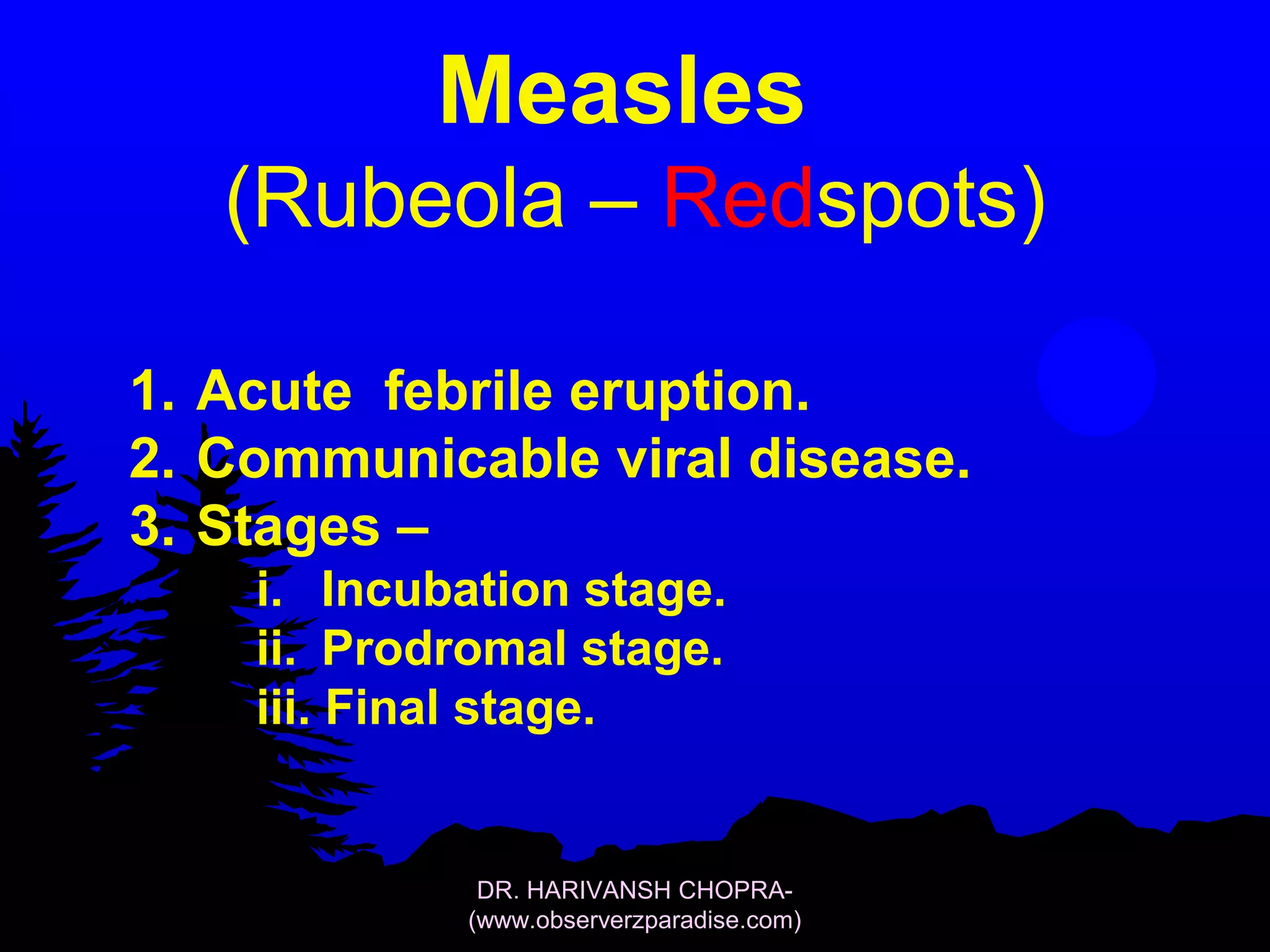 Measles dr harivansh chopra | PPT