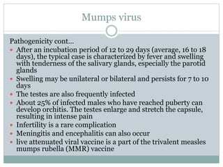 Measles, Mumps and Rubella viruses | PPTX