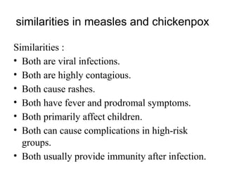 Measles vs chickenpox ms..pptx agent, host, environmental transmission ...