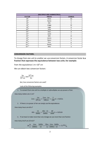 Meassurements magnitudes | PDF