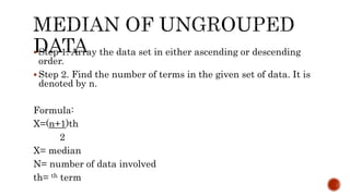 Measure-of-central-tendency-median.statistics | PPTX
