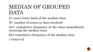 Measure-of-central-tendency-median.statistics | PPTX