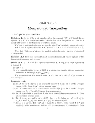 Measure and integration | PDF