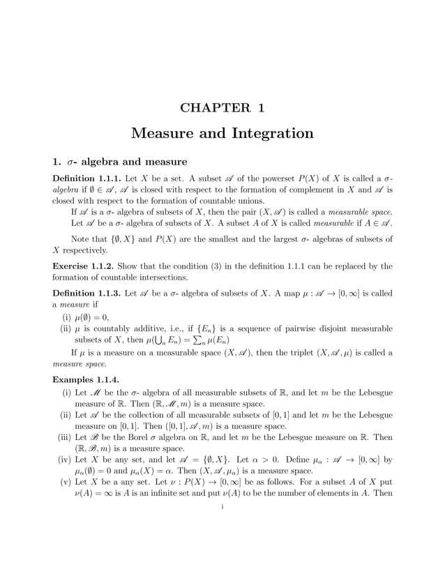 Measure and integration | PDF