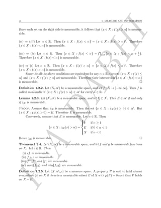 Measure and Integration | PDF