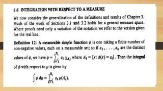 MEASURE THEORY AND INTEGRATION.......... | PPTX