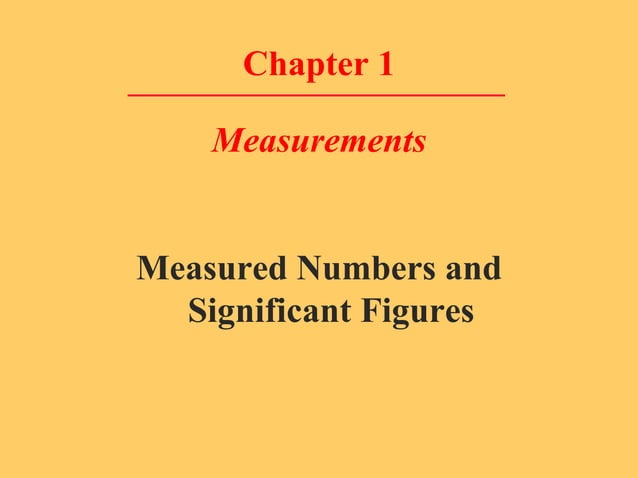 Measured And Exact Numbers | PPT | Physics | Science