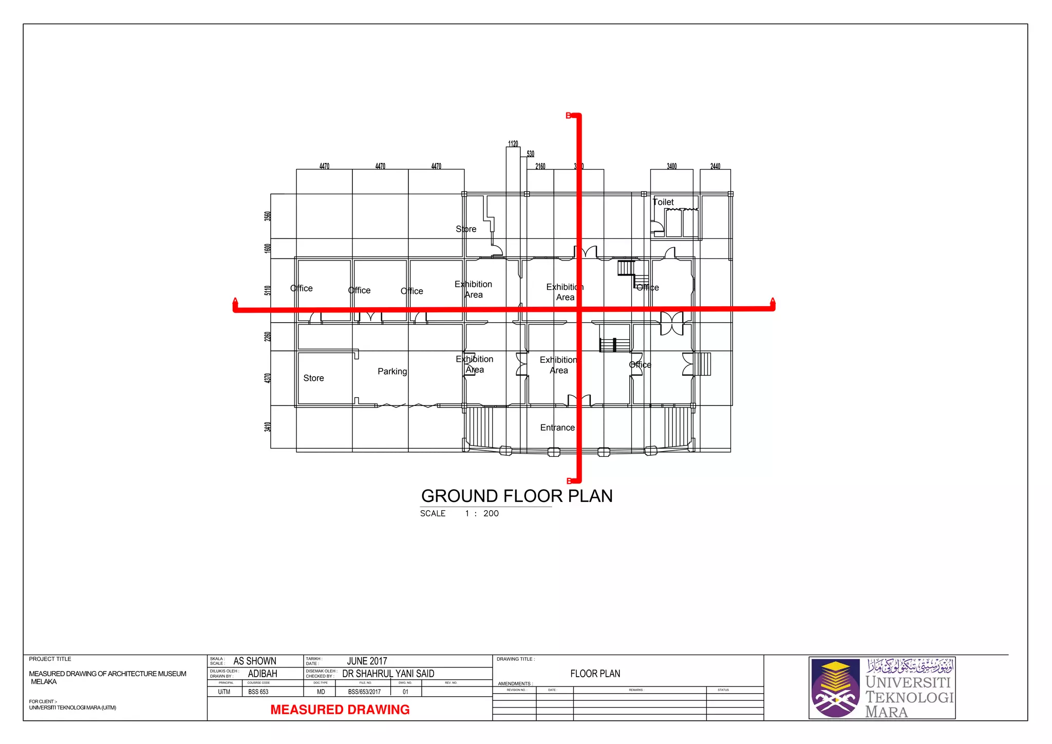 Architecture Museum Malacca Measured Drawing | PDF | Drawing and ...