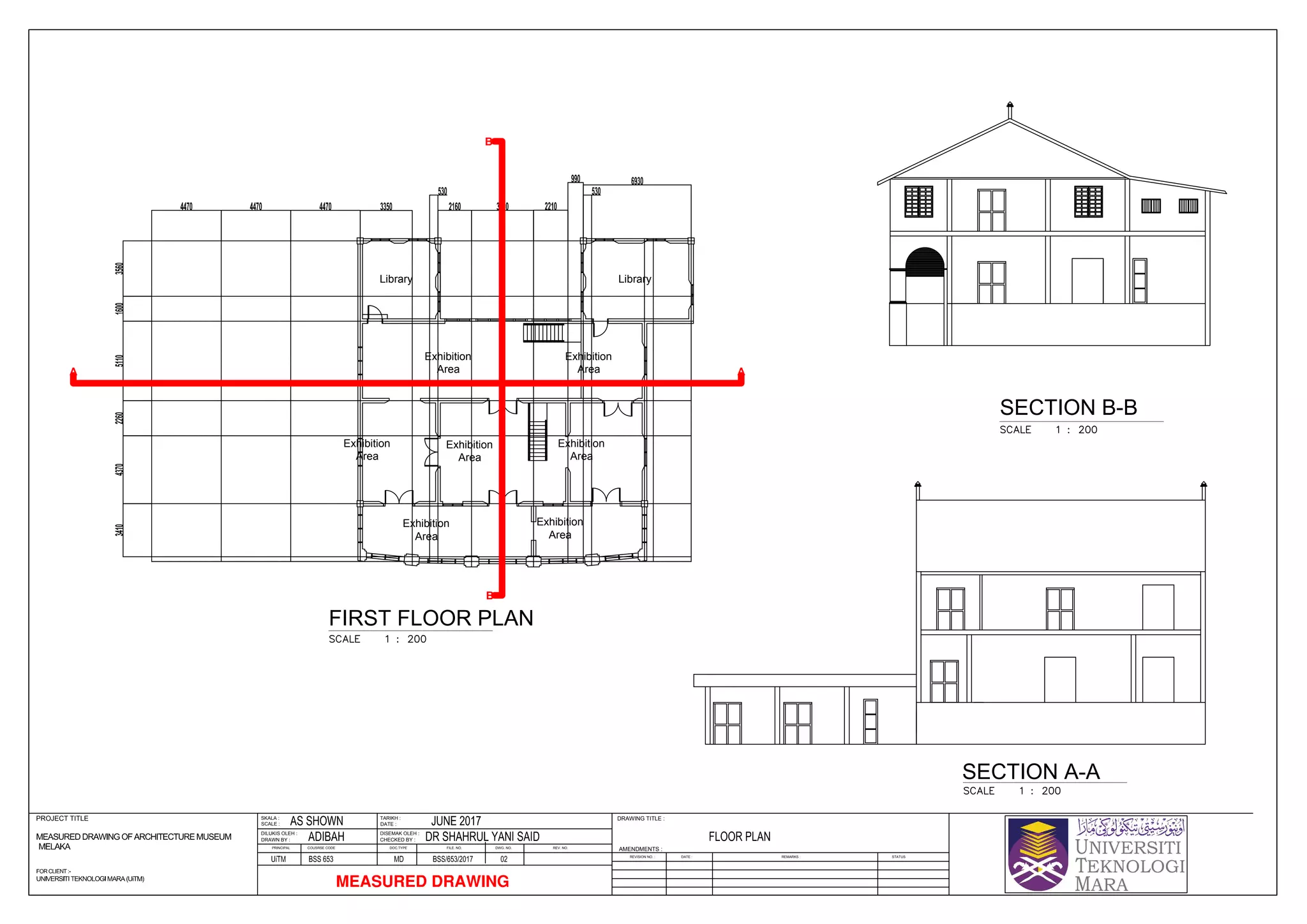 Architecture Museum Malacca Measured Drawing | PDF | Drawing and ...