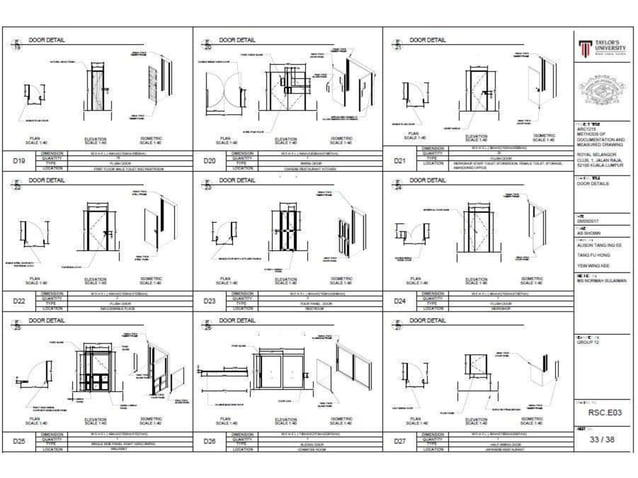 MEASURED DRAWING COMPILATION | PPTX | Drawing and Sketching | Arts and ...