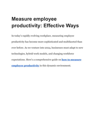 Measure employee productivity_ Effective Ways (1).pdf