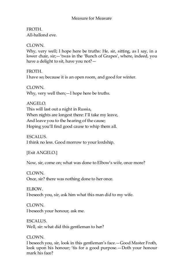 Measure for measure - william shakespeare | PDF
