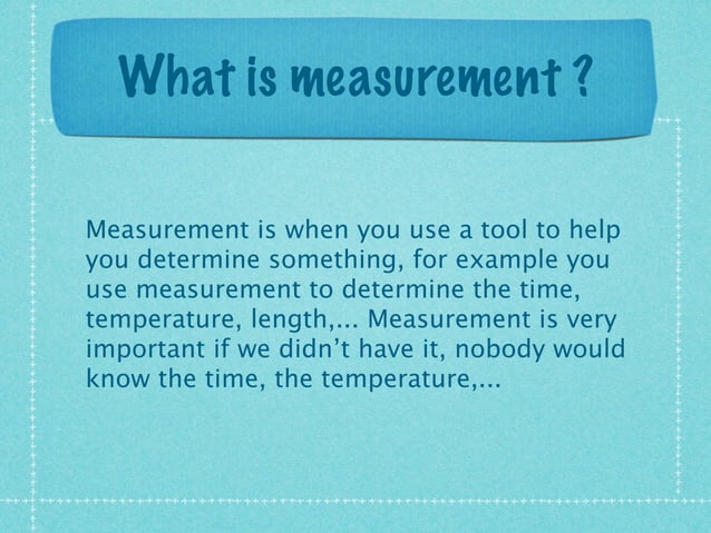 Measurement | KEY