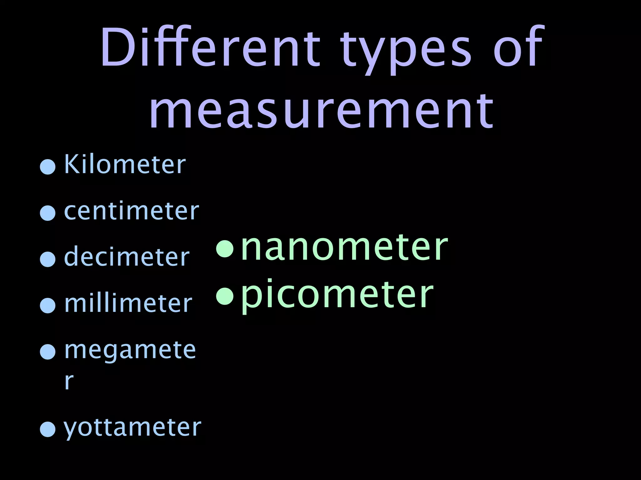 What is measurement | KEY