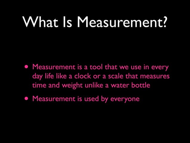 Measurement | KEY