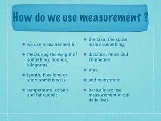 Measurement | KEY