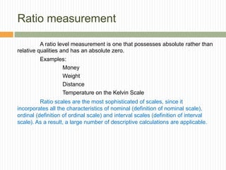 Concept of Measurements in Business Research | PPTX