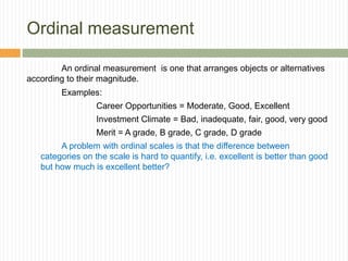 Concept of Measurements in Business Research | PPTX