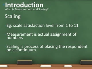 Measurement and Scaling | PPT